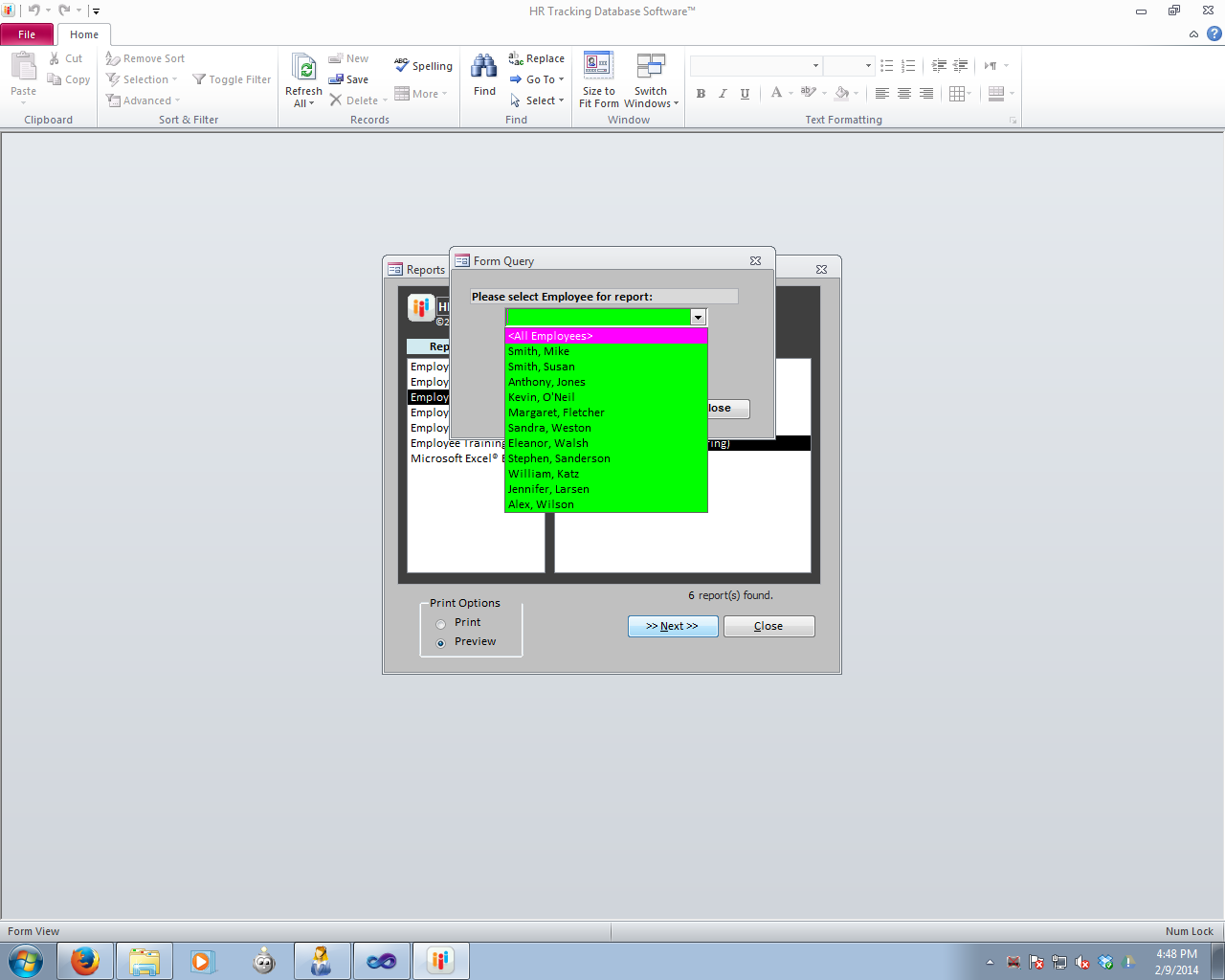 DB-Pros | HR Tracking Database Software Screenshots by DB-Pros, Inc.