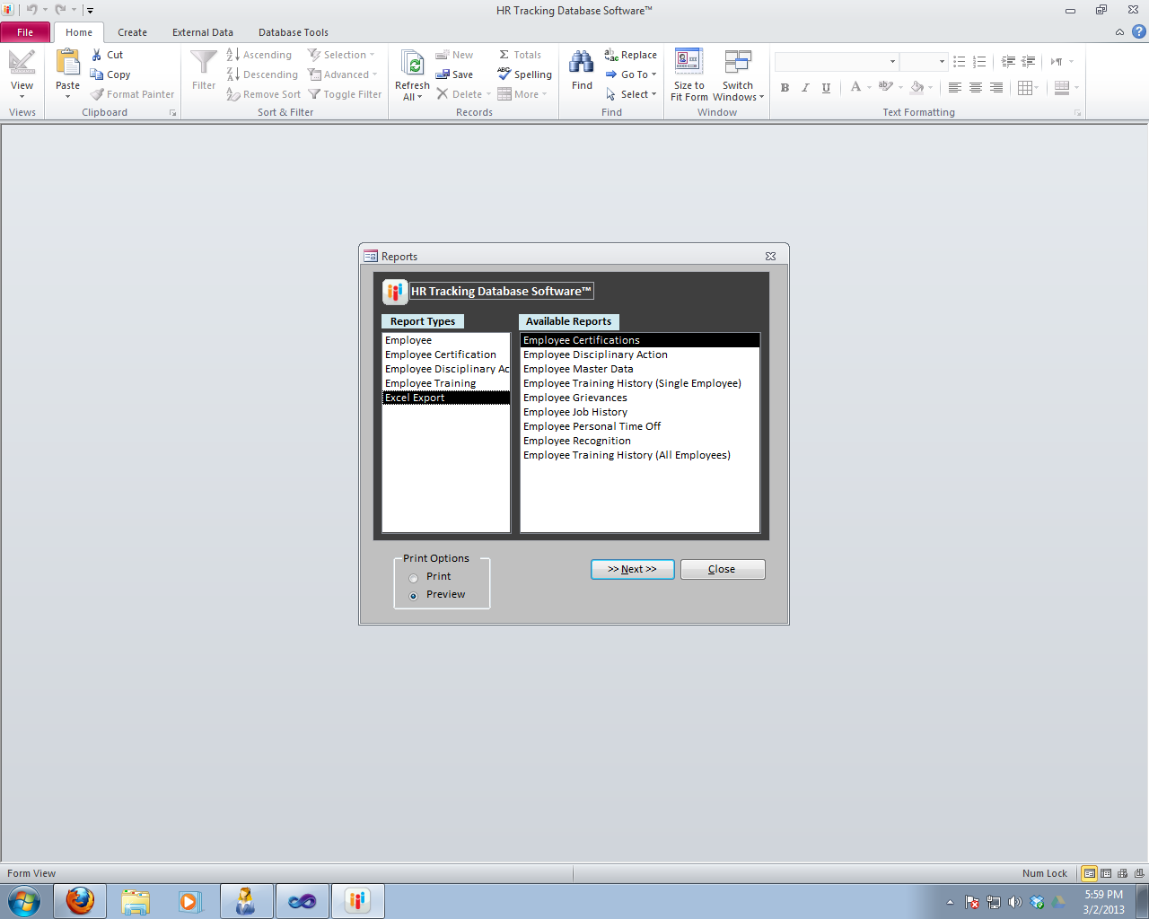 DB-Pros.com | HR Tracking Database Software Screenshots by DB-Pros, Inc.
